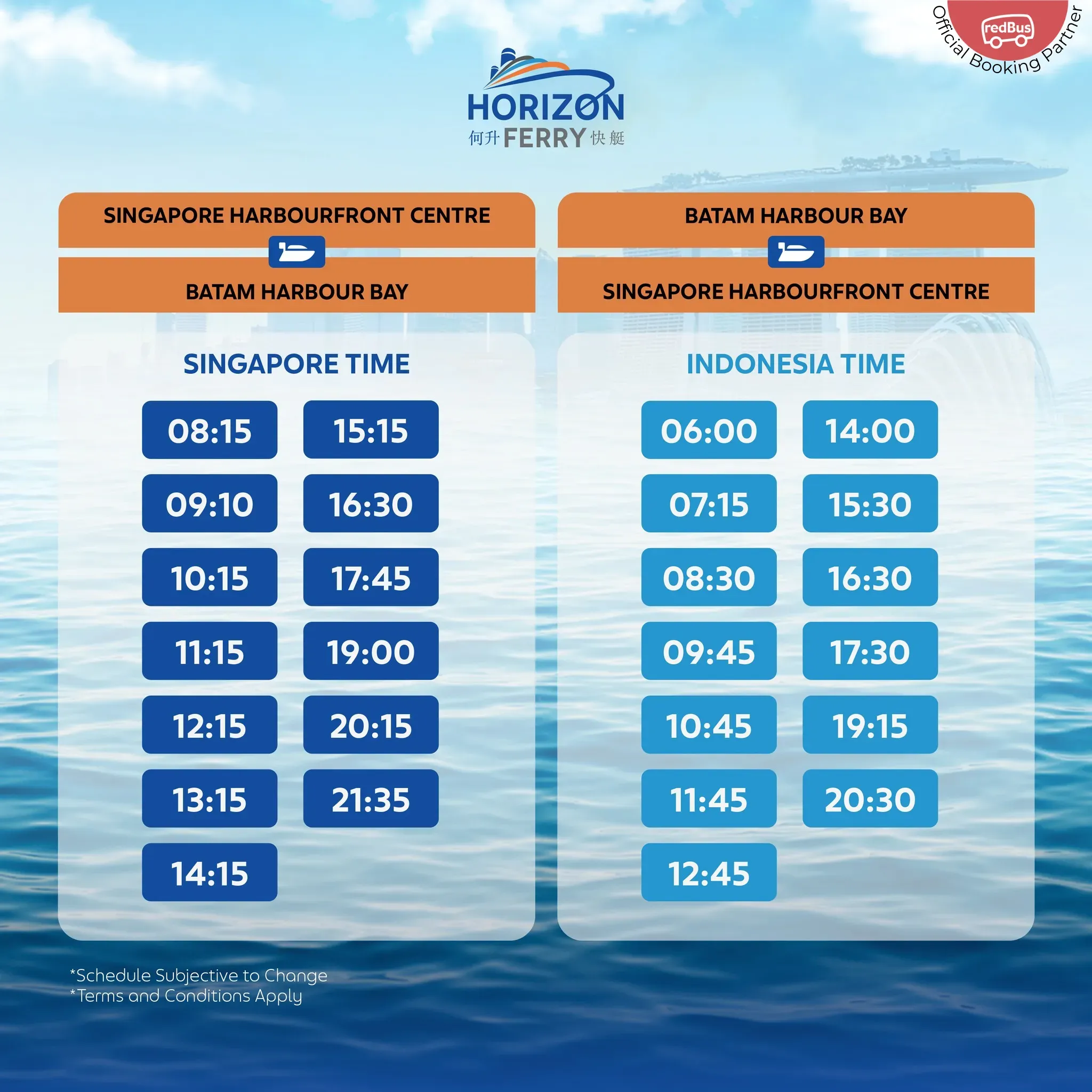Horizon Fast Ferry Schedule | Latest Release for December 2025