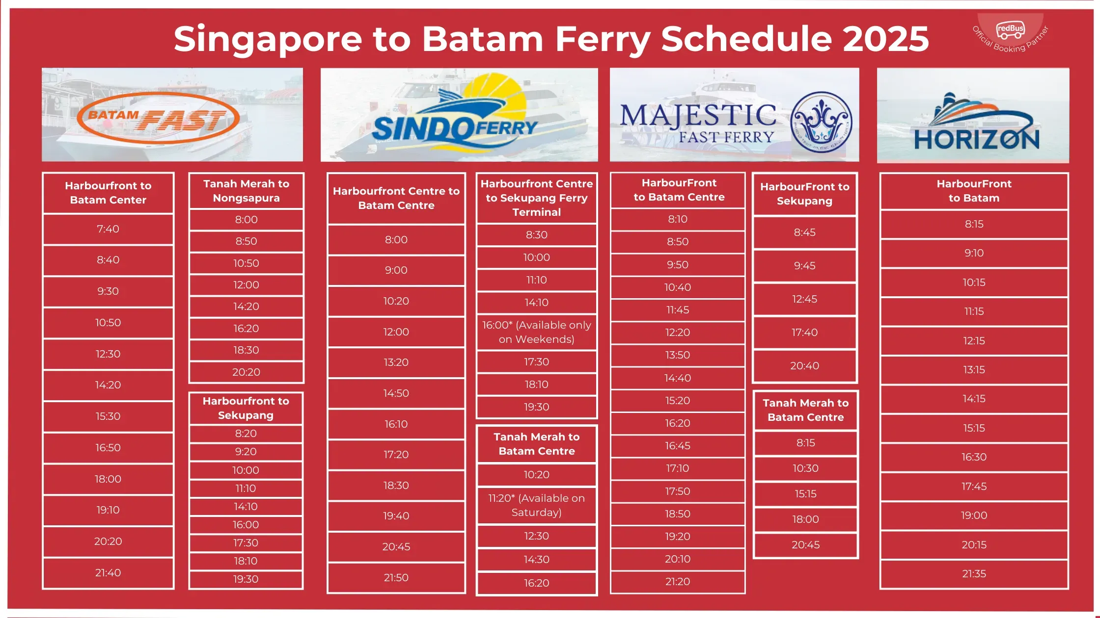 Singapore to Batam Ferry Tickets - 𝟓𝟎% 𝐎𝐅𝐅 | January, 2026
