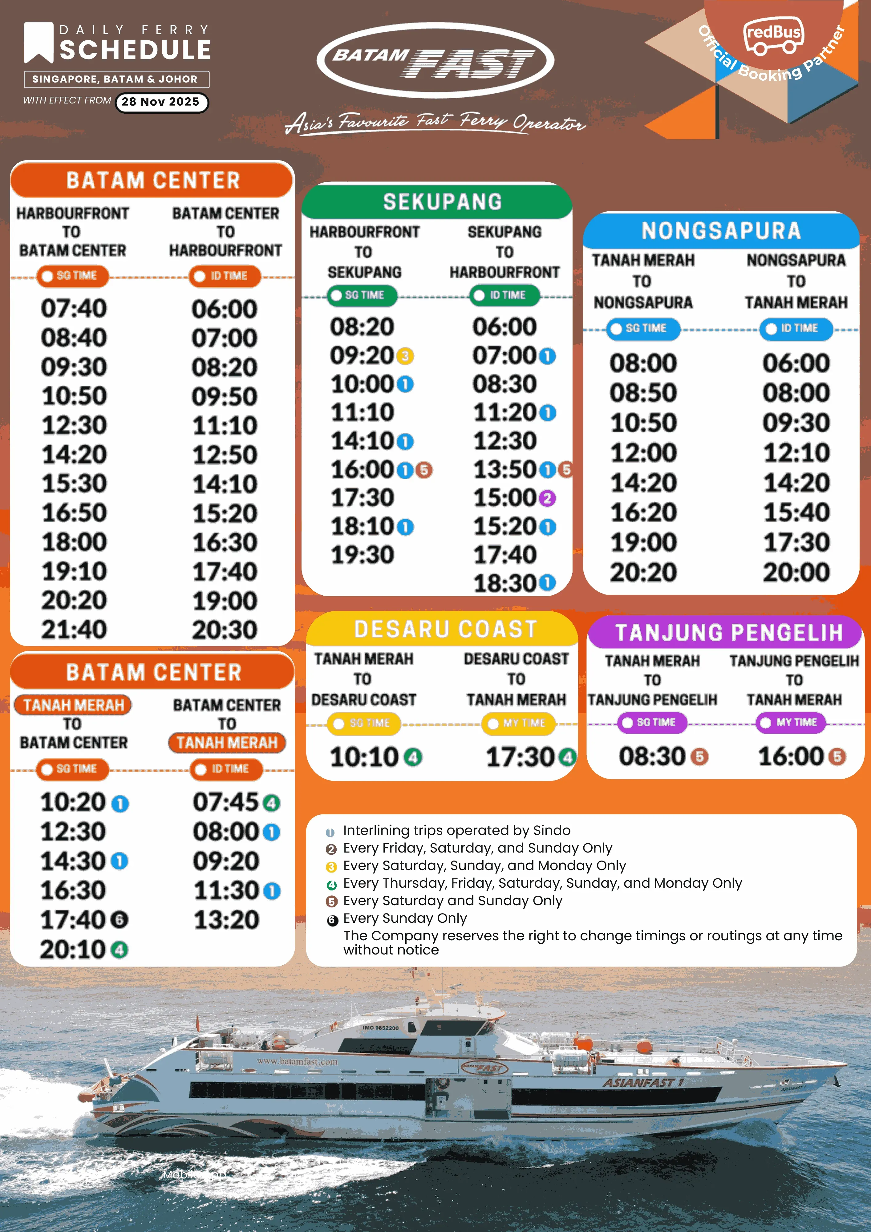 Batam Fast Ferry Schedule | Latest Release for May 2026